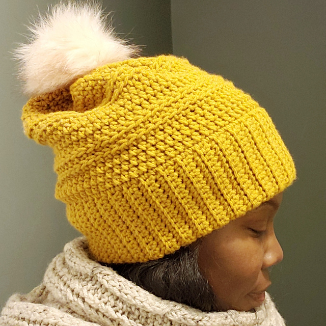 Ravelry: Double Brim Reign Slouch Hat pattern by Renee Wilkinson