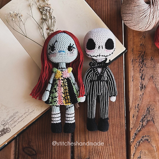 Ravelry: Jack and Sally Amigurumi pattern by Cindy Soto