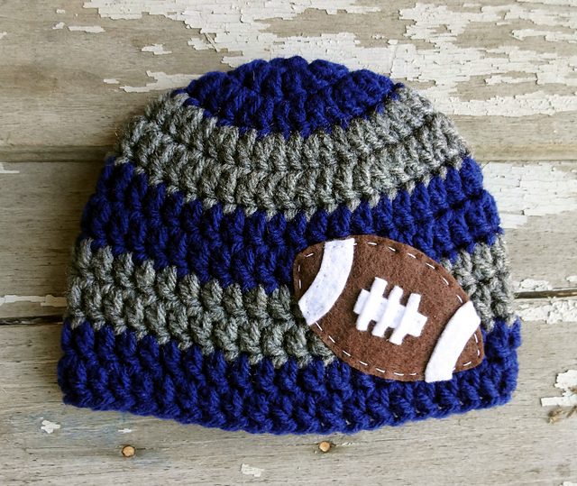 Ravelry: Baby Boy Football Hat pattern by Skylar n' Me