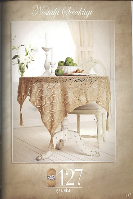 Ravelry: Pattern #127: Lace Tablecloth pattern by Alize catalogue