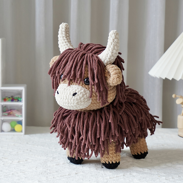 Ravelry: Highland Cow Amigurumi pattern by Sleek Grace