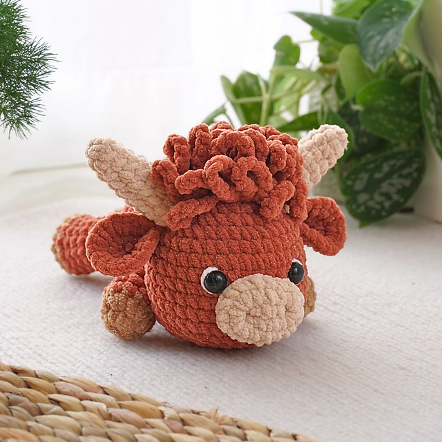 Ravelry: Mini Highland Cow pattern by Sleek Grace