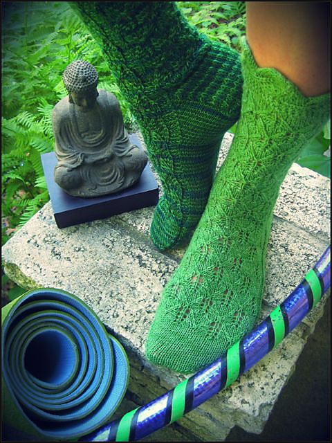 Ravelry: Lotus Heart Socks pattern by Gina House