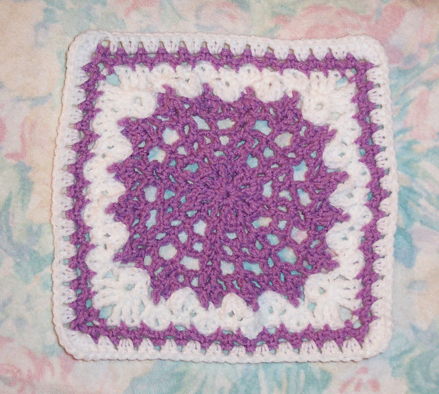 Ravelry: Easy Snowflake Square 12x12 pattern by Donna Mason-Svara