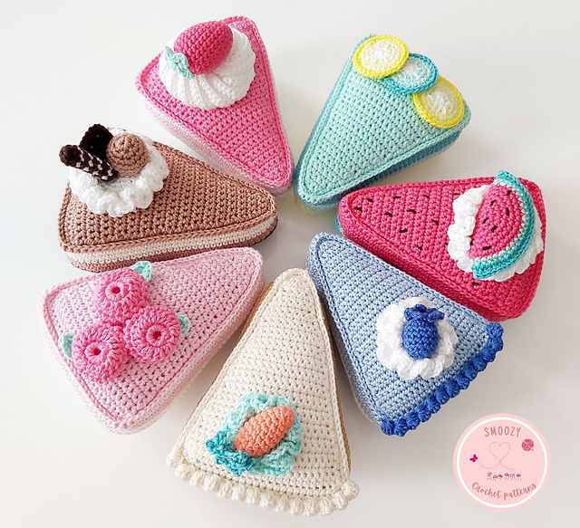 Ravelry: Crochet cake slice pattern by SmoozY Crochet Patterns