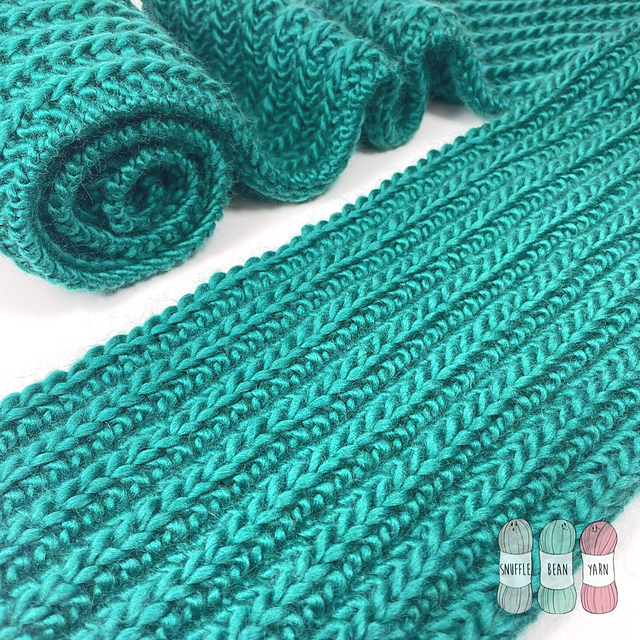 Ravelry: Chunky No Purl Ribbed Scarf pattern by Snufflebean Yarn