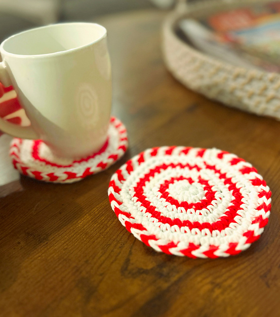 Ravelry: Peppermint Candy Coasters pattern by Veronica Turley