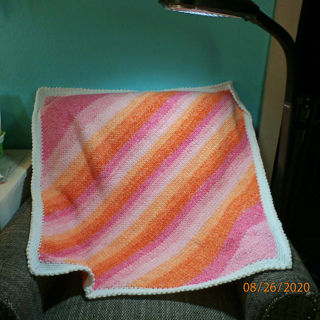 Ravelry: Sojustask's Cherry-Peach Sherbet blanket