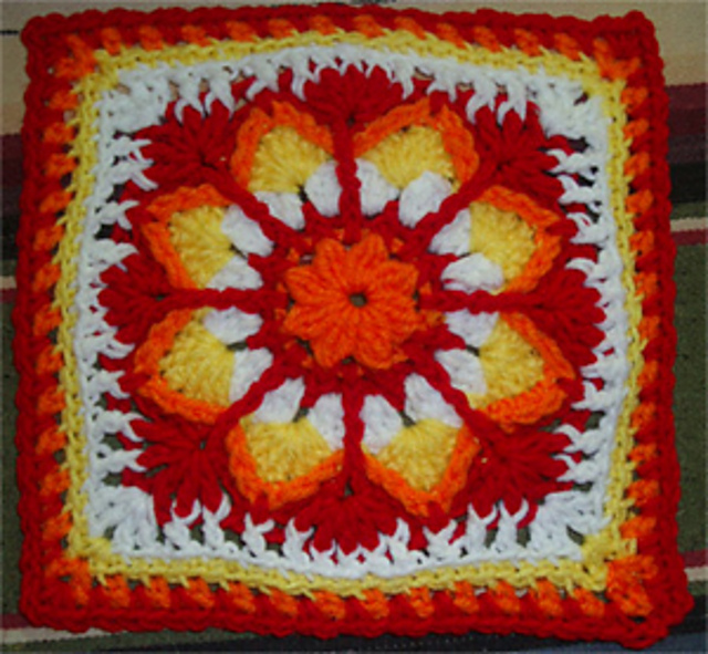 Ravelry: Indian Paint Brush Square pattern by Edie Snyder