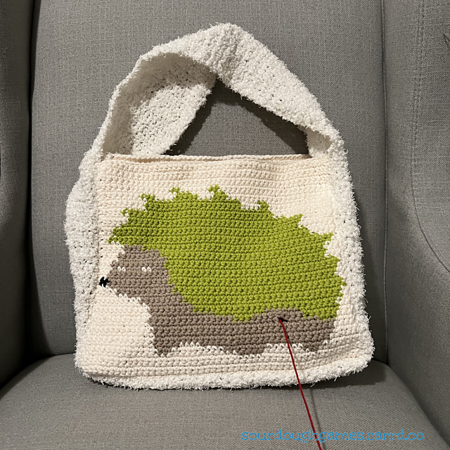 Ravelry: Hedgehog But Yarn Bag pattern by Rebecca from SourdoughGames