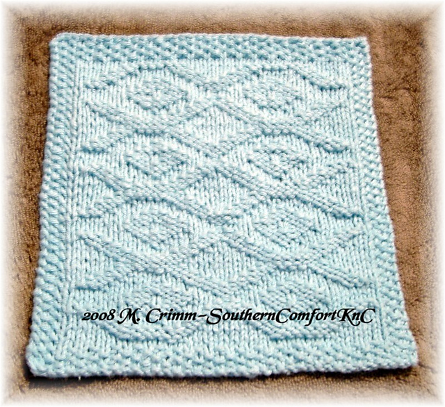 Ravelry: Quilted Diamonds Knit Cloth pattern by Michelle Crimm