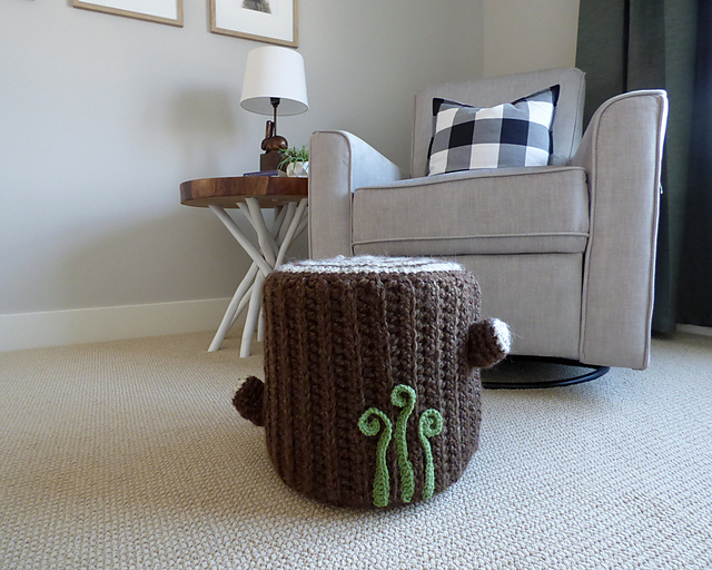 Ravelry: Oak Stump Ottoman pattern by Heidi Nieling