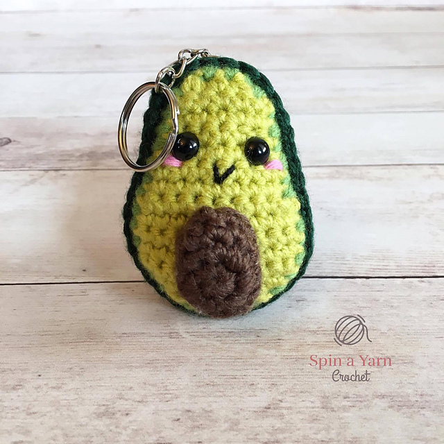 Ravelry: Avocado Keychain pattern by Spin a Yarn Crochet