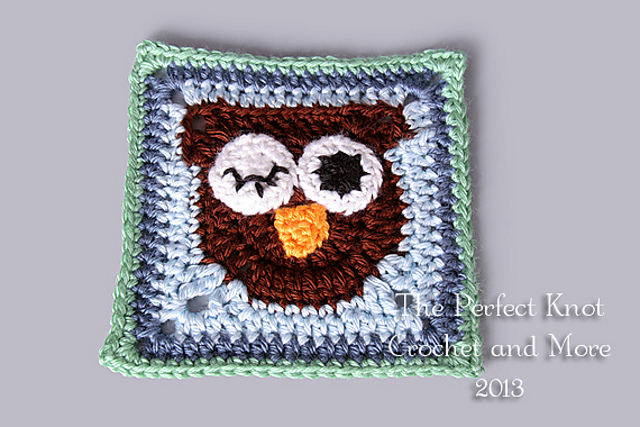 Ravelry: What a Hoot 6 Inch Square pattern by The Perfect Knot ...