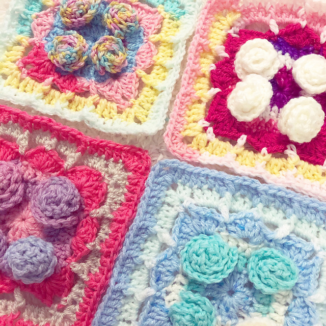 Ravelry: Roses Corner Square pattern by Sapphire Cameron