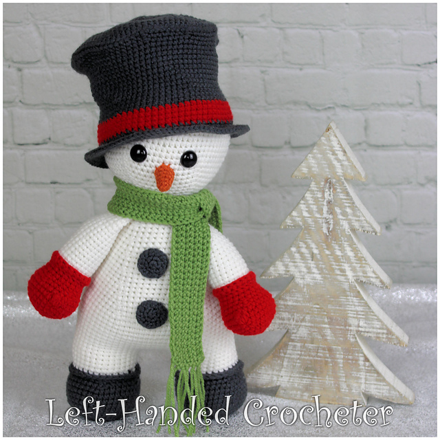 Ravelry: Frost E. Snowman pattern by The Left-Handed Crocheter