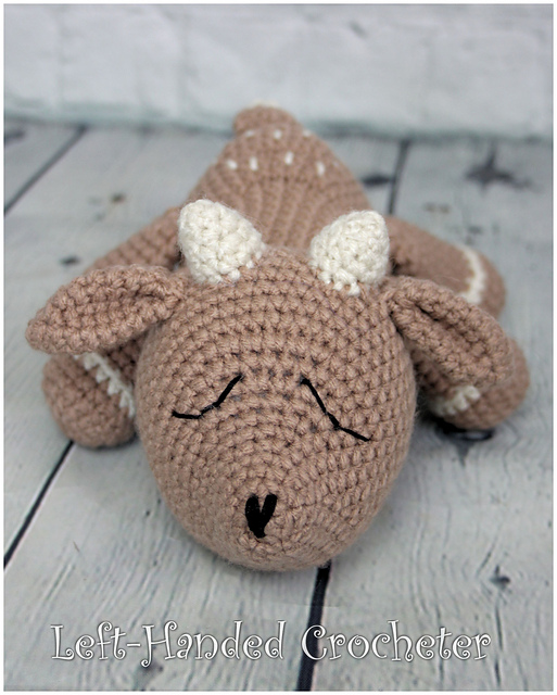 Ravelry: Sleeping Deer pattern by The Left-Handed Crocheter