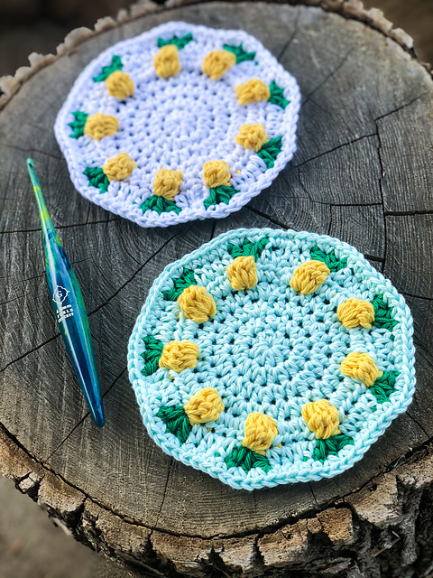 Ravelry: Pineapple Bobble Coaster pattern by Christine Blue