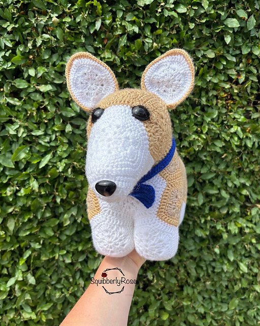 Ravelry: Kenny The African Flower Corgi Dog pattern by selina page
