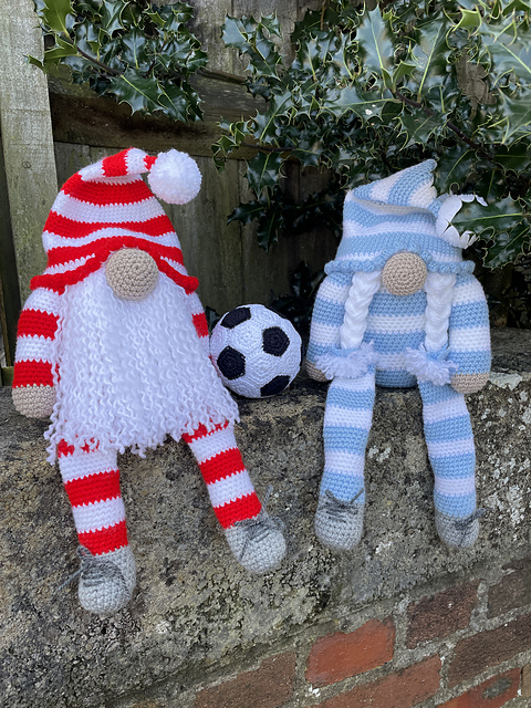 Ravelry: stripped gonk gnome with football pattern by selina page