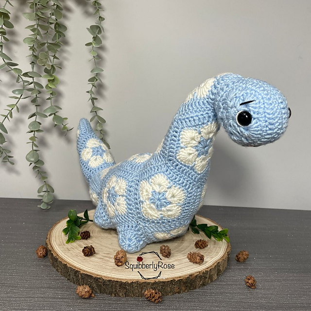 Ravelry: Dougie the African Flower Dinosaur pattern by selina page