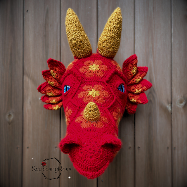 Ravelry: Draco the African Flower Dragon Head pattern by selina page