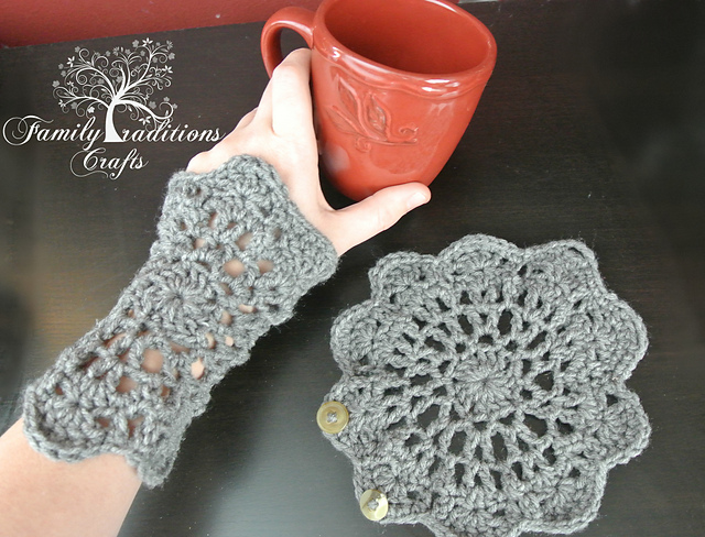 Ravelry: Doily Cuffs (wristlets) and Coaster pattern by Shannon ...