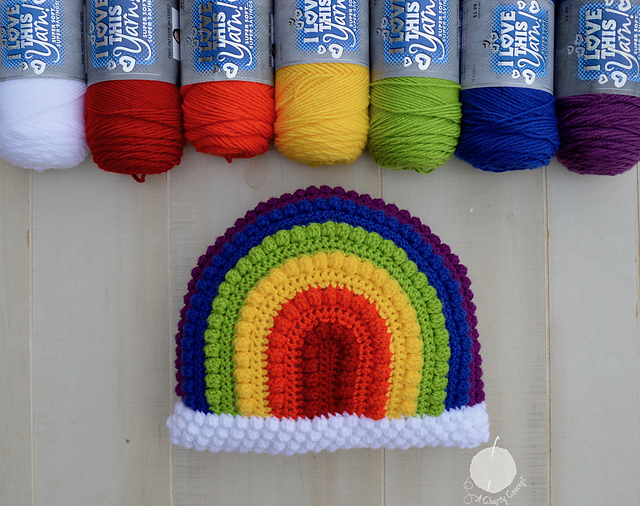 Ravelry: Crafty Rainbow Pillow pattern by Ashley Stallsworth