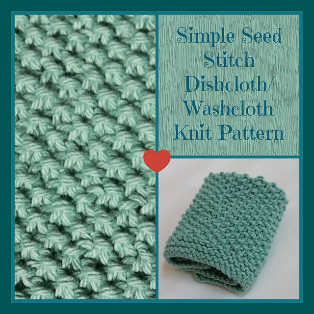 Ravelry: Simple Seed Stitch Dishcloth pattern by Mindy Hudson