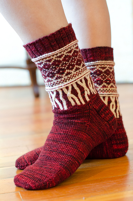 Ravelry: Fringe Socks pattern by Stephannie Tallent