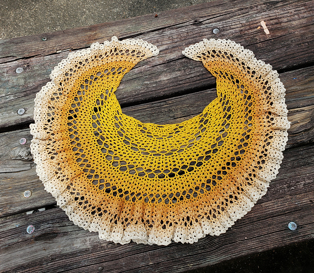 Ravelry: Sundial Ruffle Shawl pattern by Time Loop Patterns