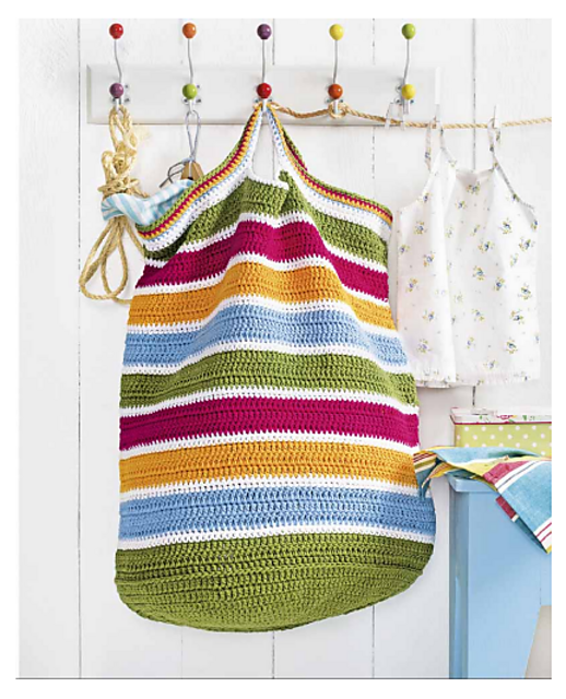 Ravelry: Stripy Laundry Bag pattern by Search Press