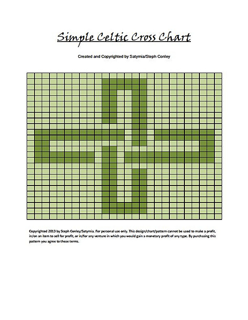 Ravelry: Simple Celtic Cross Chart pattern by Steph Conley