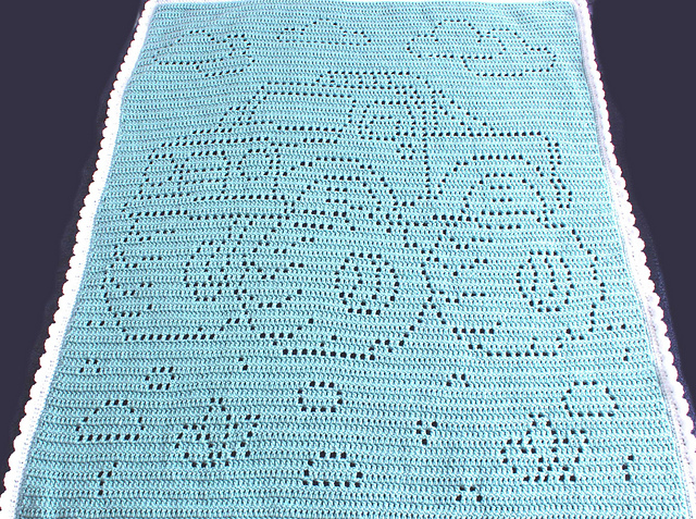 Ravelry: Monster Truck Filet Blanket pattern by Carla Gasson