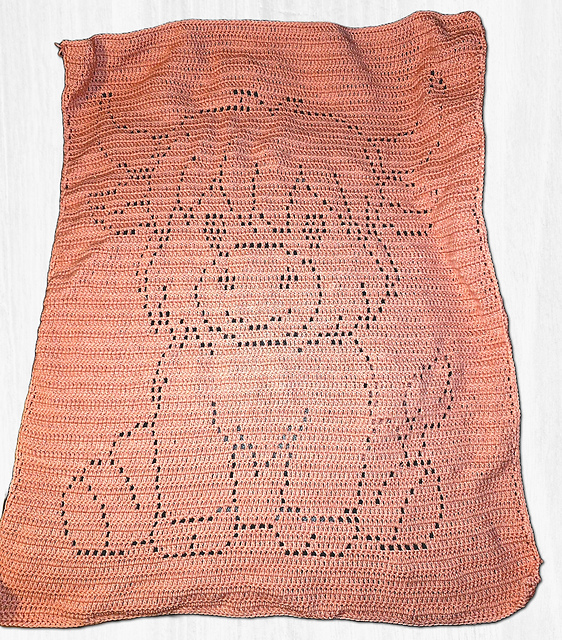 Ravelry: Cute Highland Cow Filet Crochet Blanket pattern by Carla Gasson