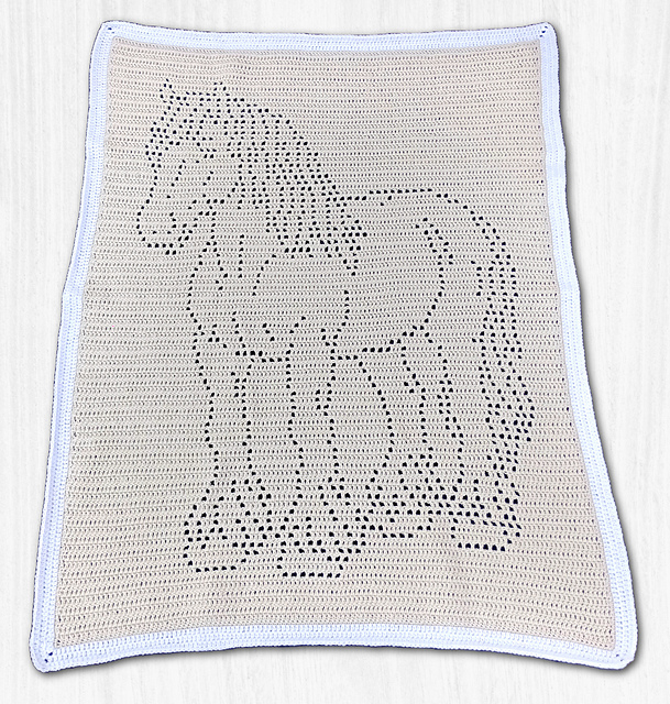Ravelry: Shire Horse Filet Blanket pattern by Carla Gasson