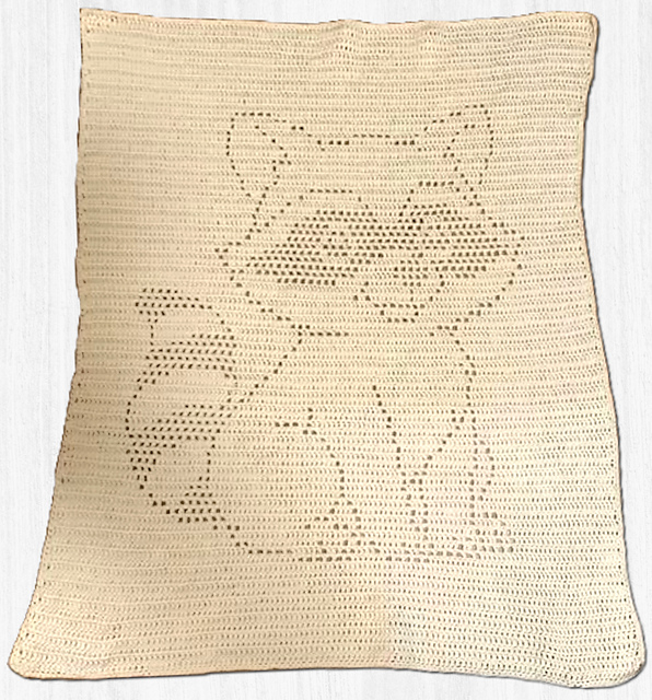 Ravelry: Cute Raccoon Filet Blanket pattern by Carla Gasson