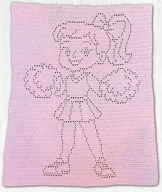 Ravelry: Cheerleader Filet Blanket pattern by Carla Gasson