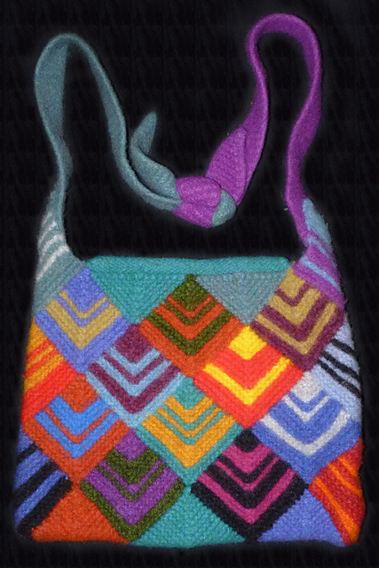 Ravelry: Geometry is in the Bag pattern by Candace Eisner Strick
