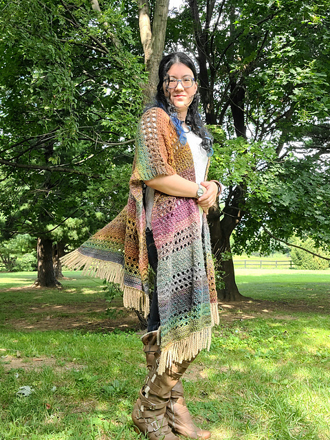 Ravelry: Woodsy Rainbow Ruana pattern by Suzanne Long
