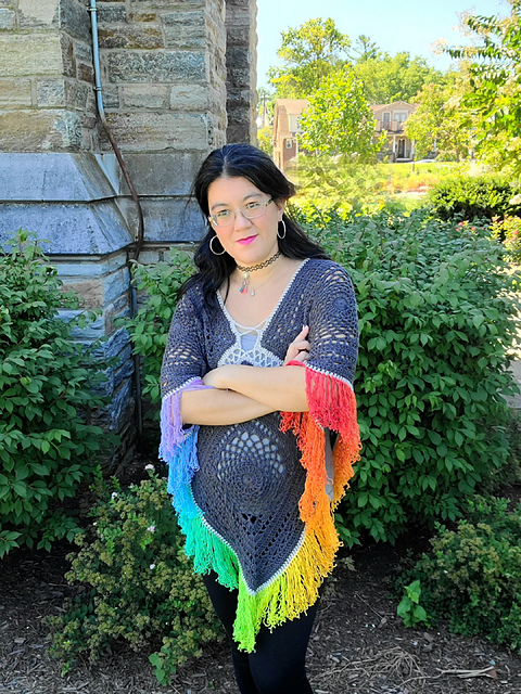 Ravelry: Rainbow Fringe Poncho pattern by Suzanne Long