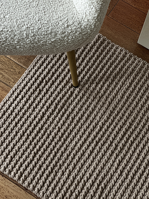 Ravelry: Area Rug Diagonal pattern by StudioCozyGoose