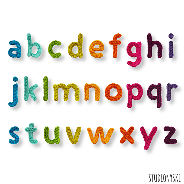 Ravelry: Letters lowercase pattern by StudioNyske