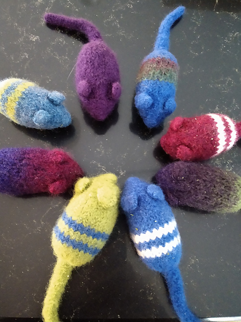 Ravelry: Knit Felted Catnip Mice pattern by Jen Kubeck