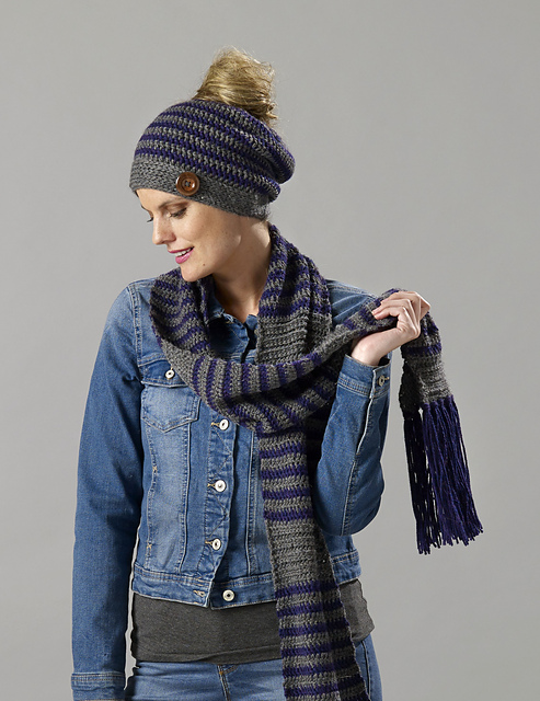 Ravelry: Slouchy Hat and Scarf Set pattern by MJ's Off The Hook Designs