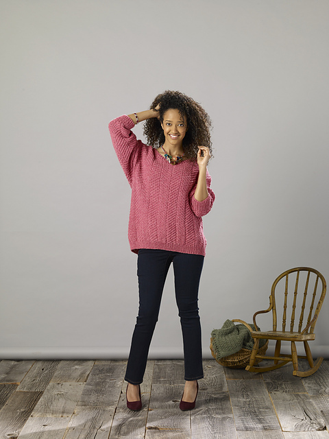 Ravelry: Boyfriend Lace Back Pullover pattern by Therese Chynoweth