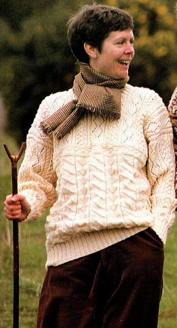 Ravelry: Lace and Cable Gansey pattern by Fiona McTague