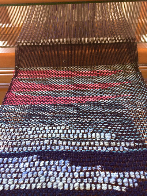 Ravelry: SundownAlpacas' Saori weaving