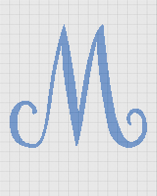 Ravelry: Monogram M Blanket pattern by Karin Whit