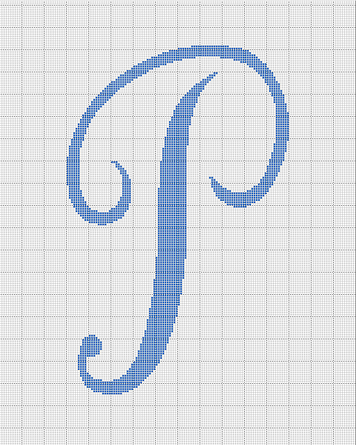 Ravelry: Monogram P Blanket pattern by Karin Whit